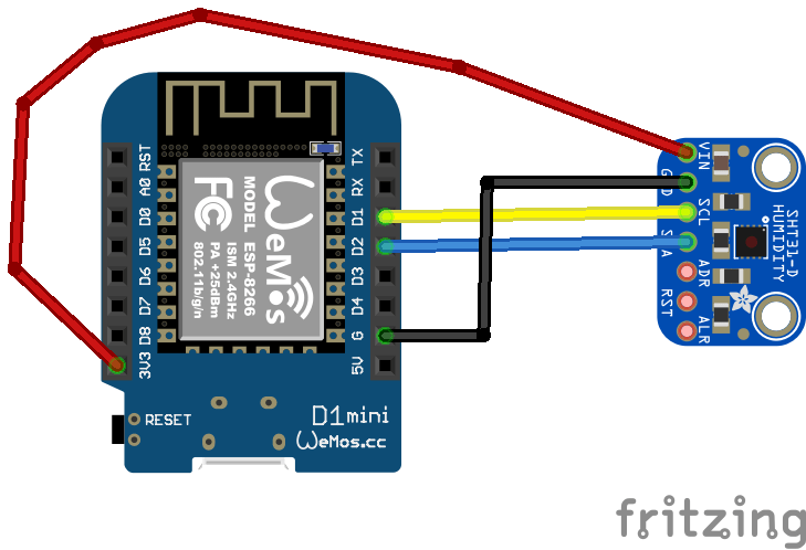 Wemos and SHT31 - esp8266 learning