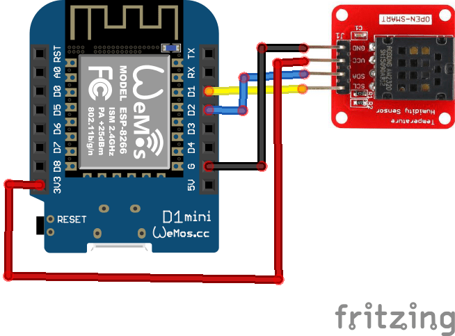 Am2320 Temperature And Humidity Sensor And Esp8266 Example Esp8266 Learning 9348