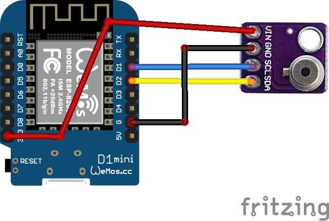 MLX90615 infrared thermometer and ESP8266 example - esp8266 learning
