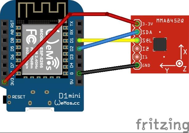 Esp8266 And Mma8452 Accelerometer Example Esp8266 Learning