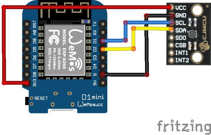 Esp8266 And Bma400 Acceleration Sensor Example Esp8266 Learning