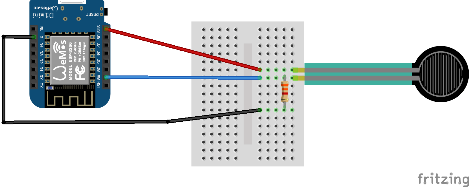 ESp8266 and force sensitive resistor example - esp8266 learning