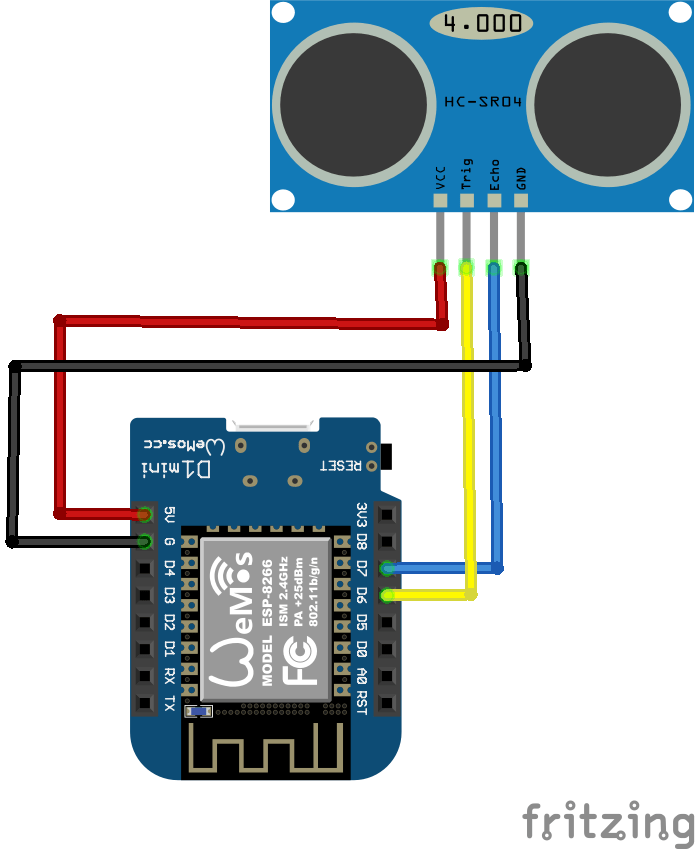 Ultrasonic Sensor Interfaced With Nodemcu Esp8266 12e For