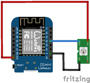 Wemos Mini WS2812b example - esp8266 learning