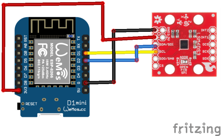 ESP8266 and LSM6DS3 accelerometer and gyroscope example - esp8266 learning