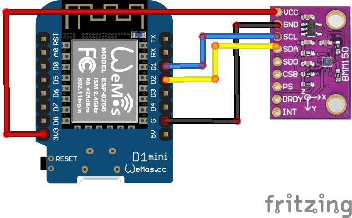 In this tutorial we connect a BMM150 digital geomagnetic sensor to an ...