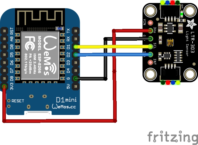 In this tutorial we connect a LTR-303 Ambient Light sensor to a ESP8266 ...